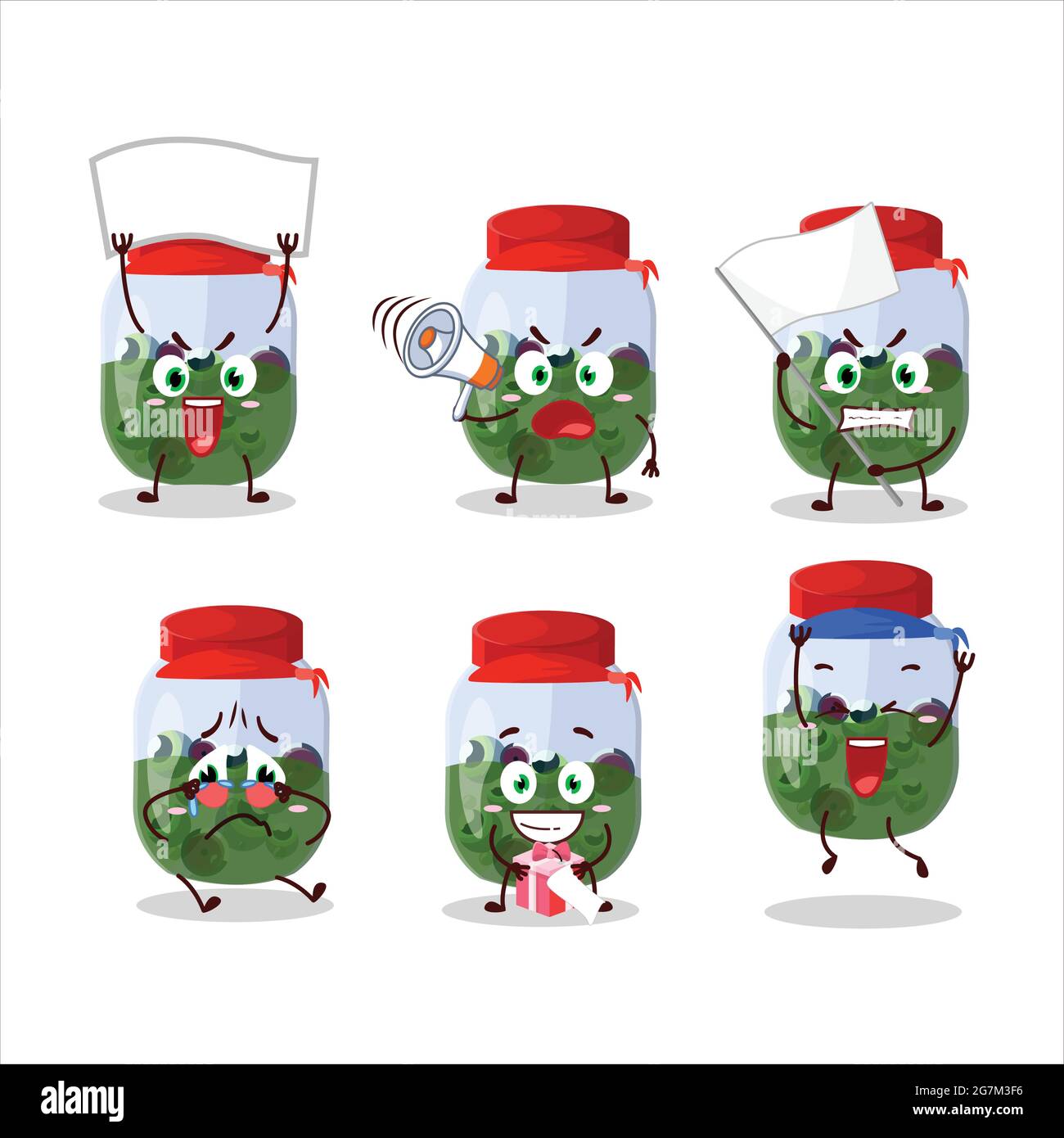 Mascot design style of eyeball in jar character as an attractive ...