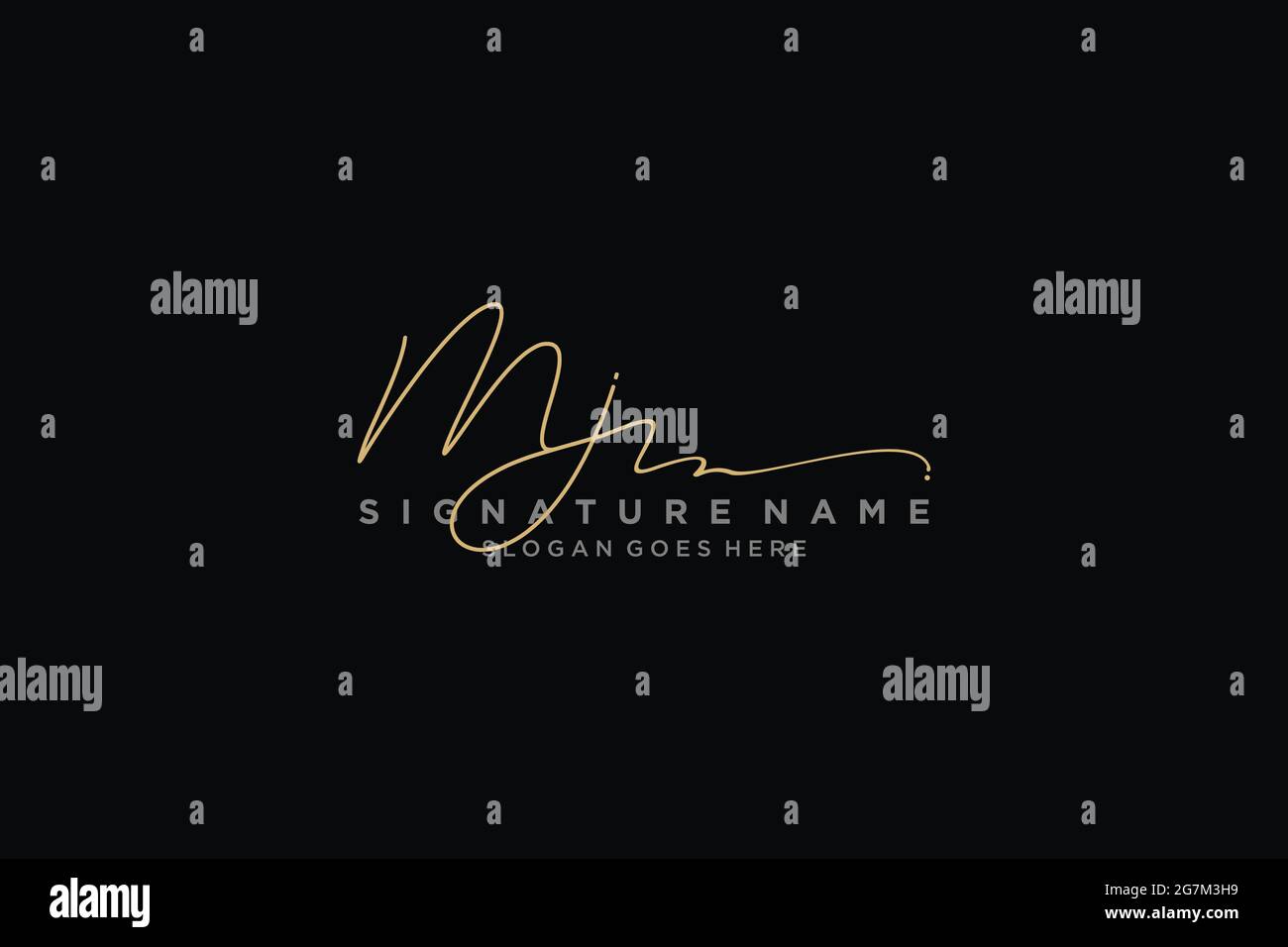 MJ Letter Signature Logo Template elegant design logo Sign Symbol ...