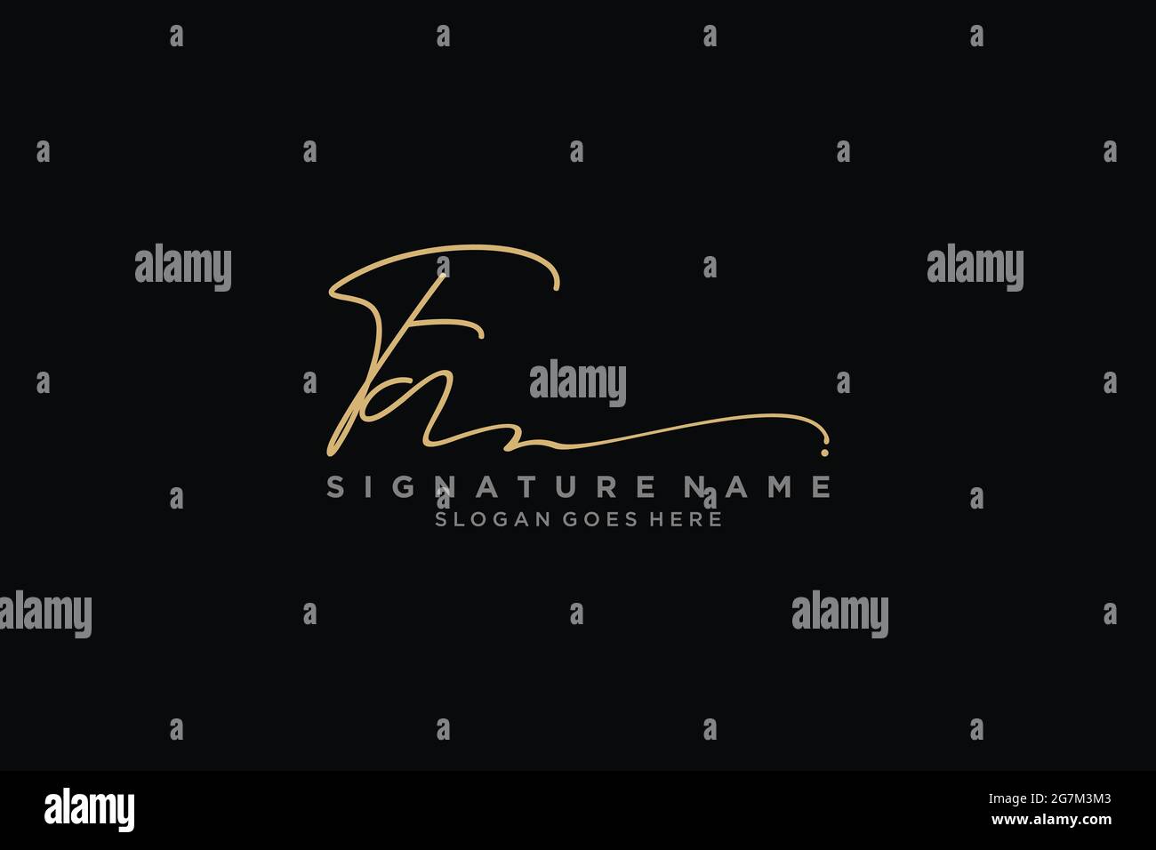 FA Letter Signature Logo Template elegant design logo Sign Symbol ...