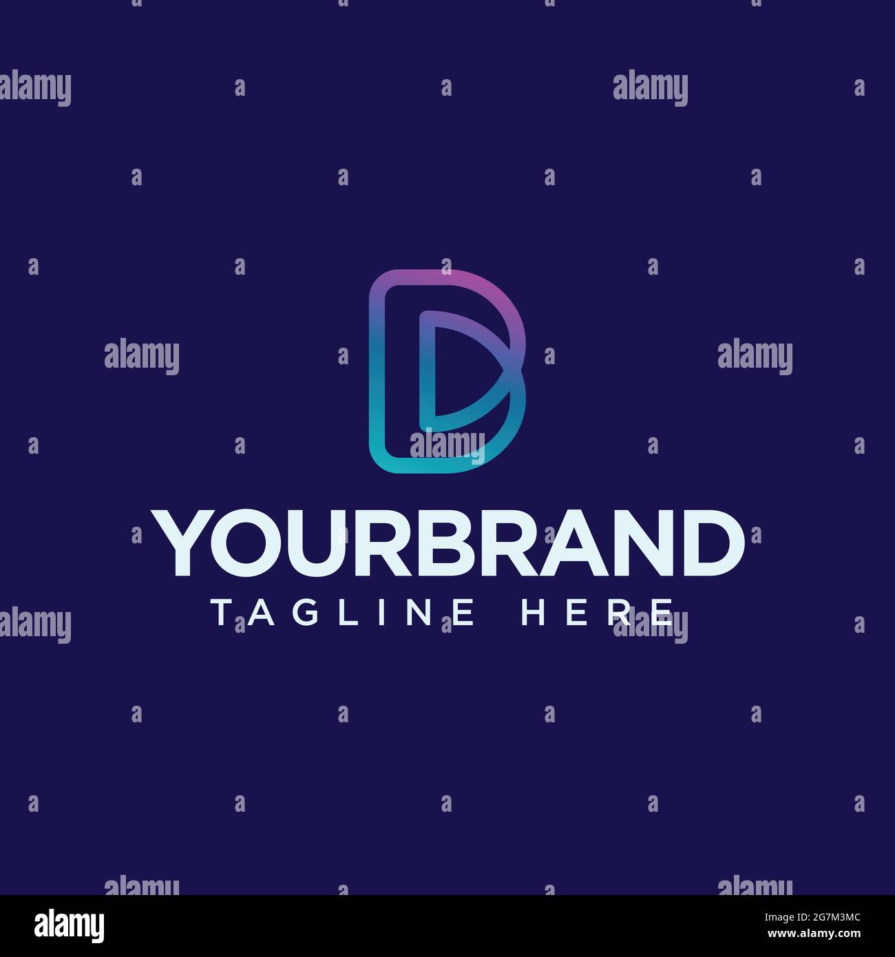 Vector graphic creative line alphabet symbol. Letter D Stock Vector ...