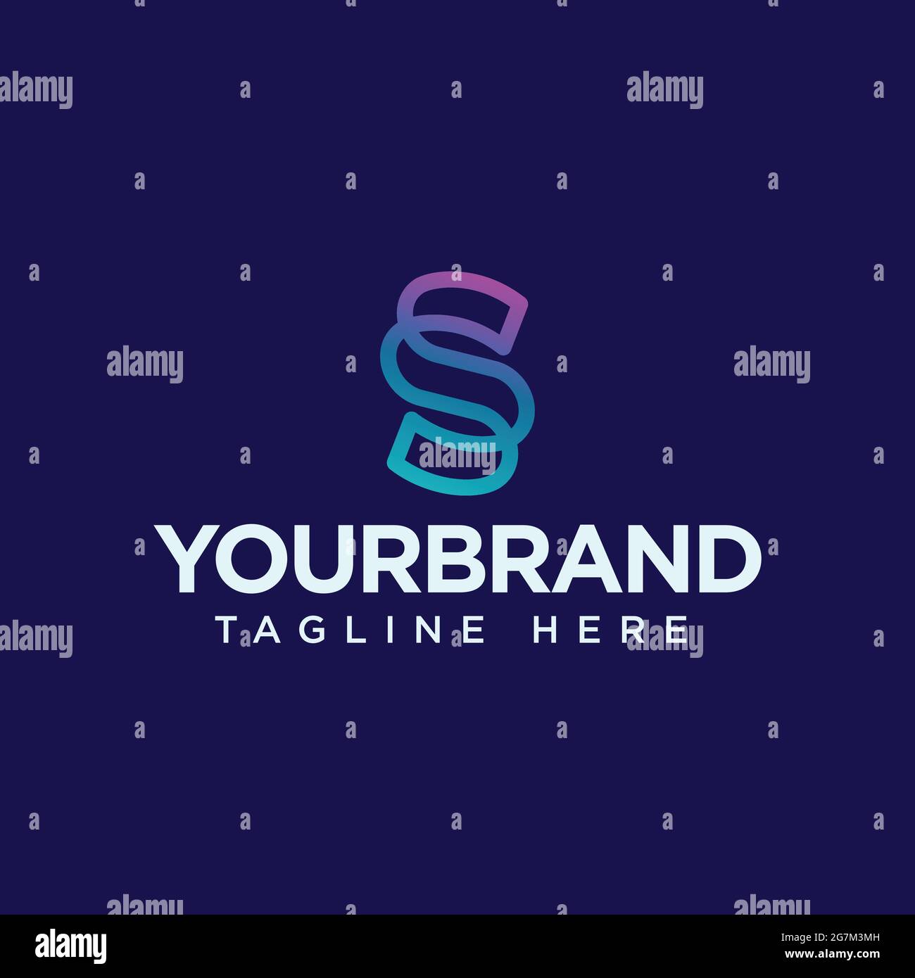 S letter line logo with vector illustration Stock Vector Image & Art ...