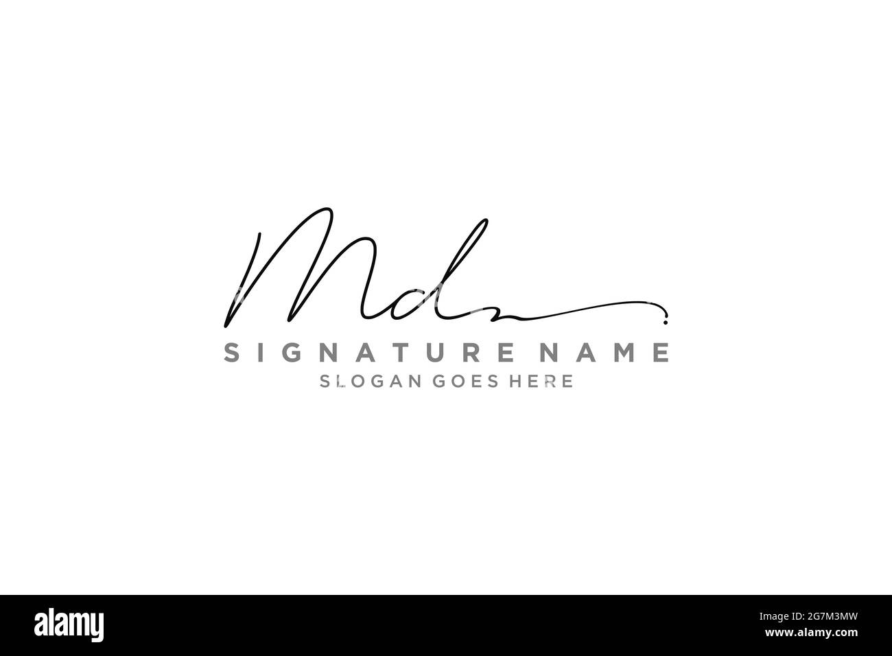 MD Letter Signature Logo Template elegant design logo Sign Symbol ...