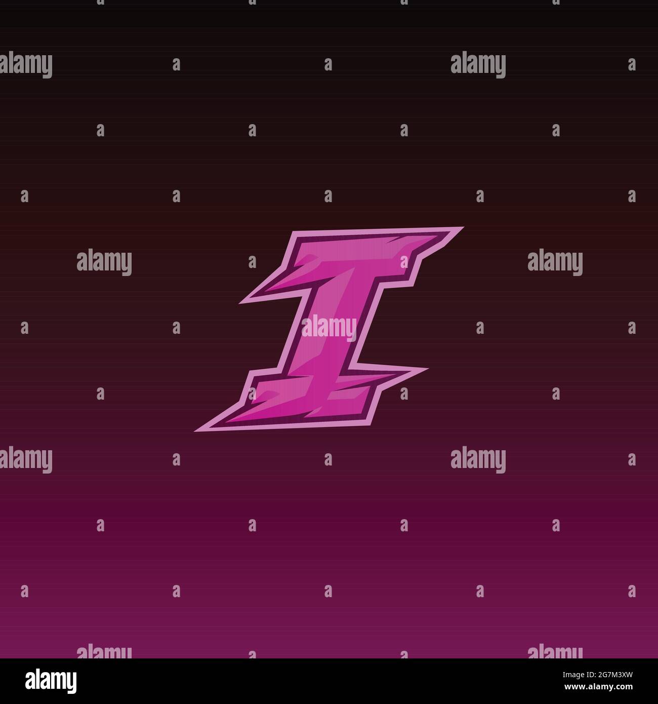 professional I letter gaming logo vector illustration Stock Vector ...