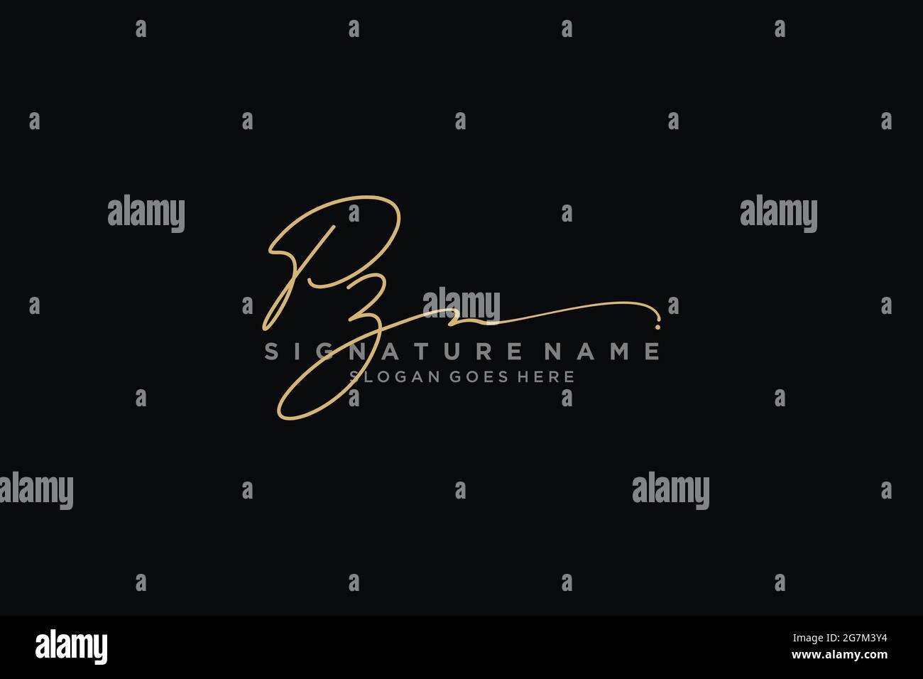 PZ Letter Signature Logo Template elegant design logo Sign Symbol ...