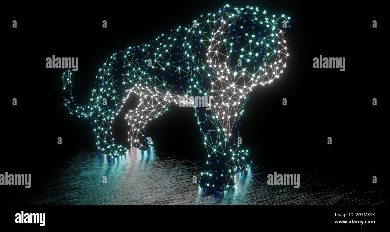 Wireframe tiger hi-res stock photography and images - Alamy