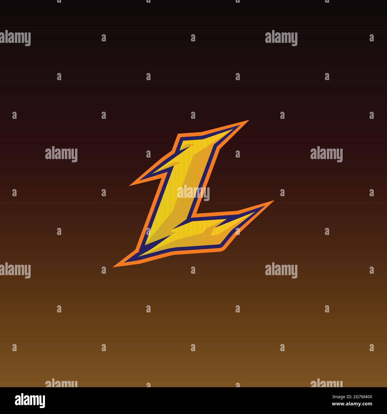 L monogram initial letter esport and gaming vector logo template Stock ...