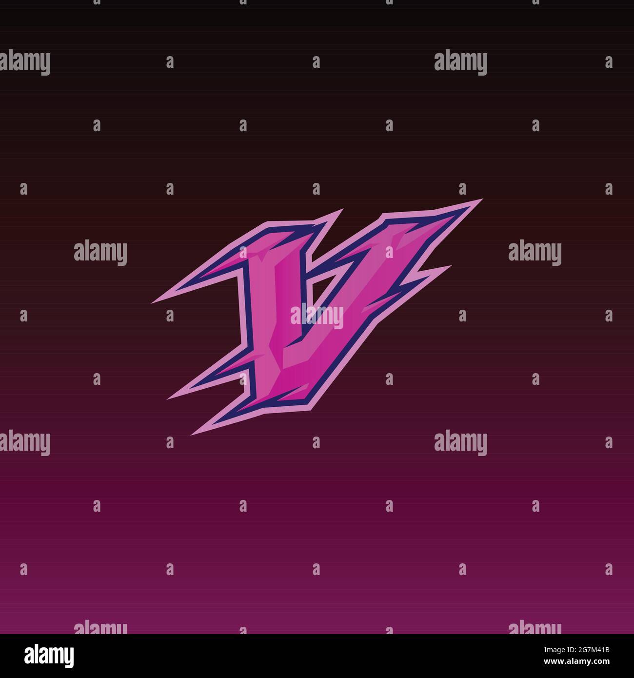 professional V letter gaming logo vector illustration Stock Vector ...