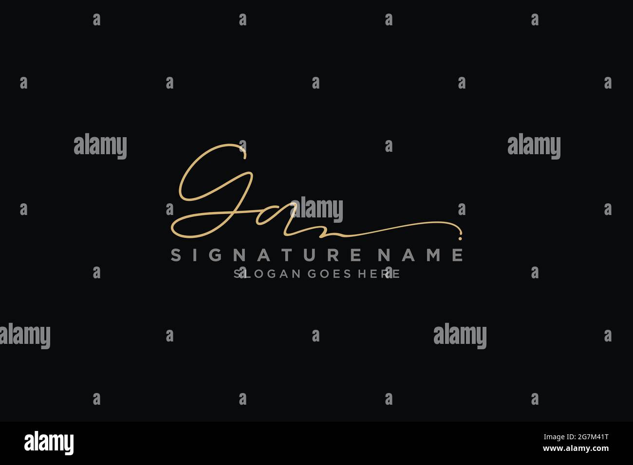 GA Letter Signature Logo Template elegant design logo Sign Symbol ...