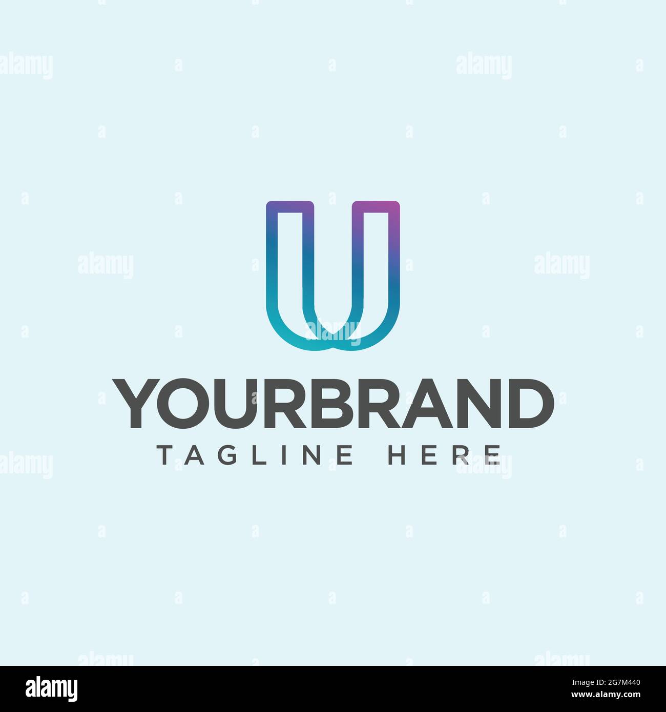 Vector graphic creative line alphabet symbol. Letter U Stock Vector ...