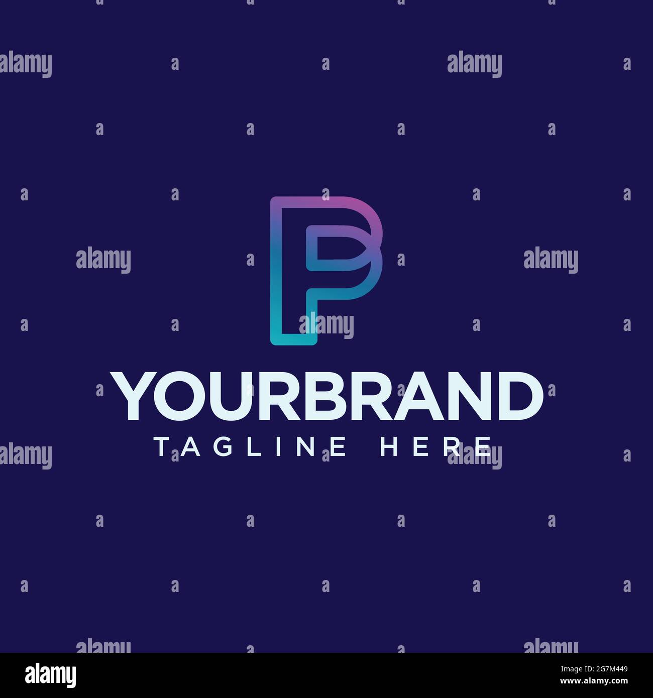 Vector graphic creative line alphabet symbol. Letter P Stock Vector ...