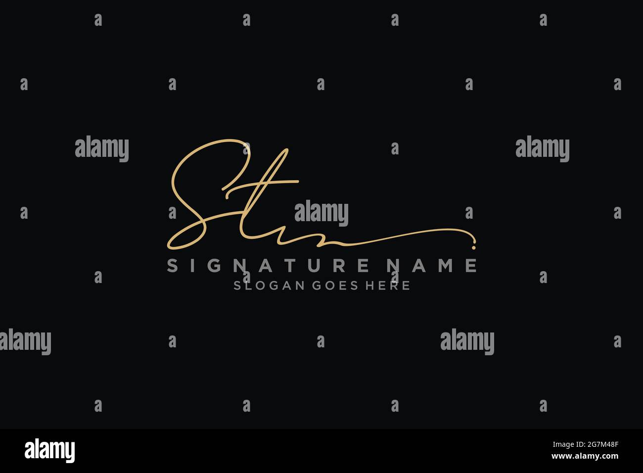 ST Letter Signature Logo Template elegant design logo Sign Symbol ...