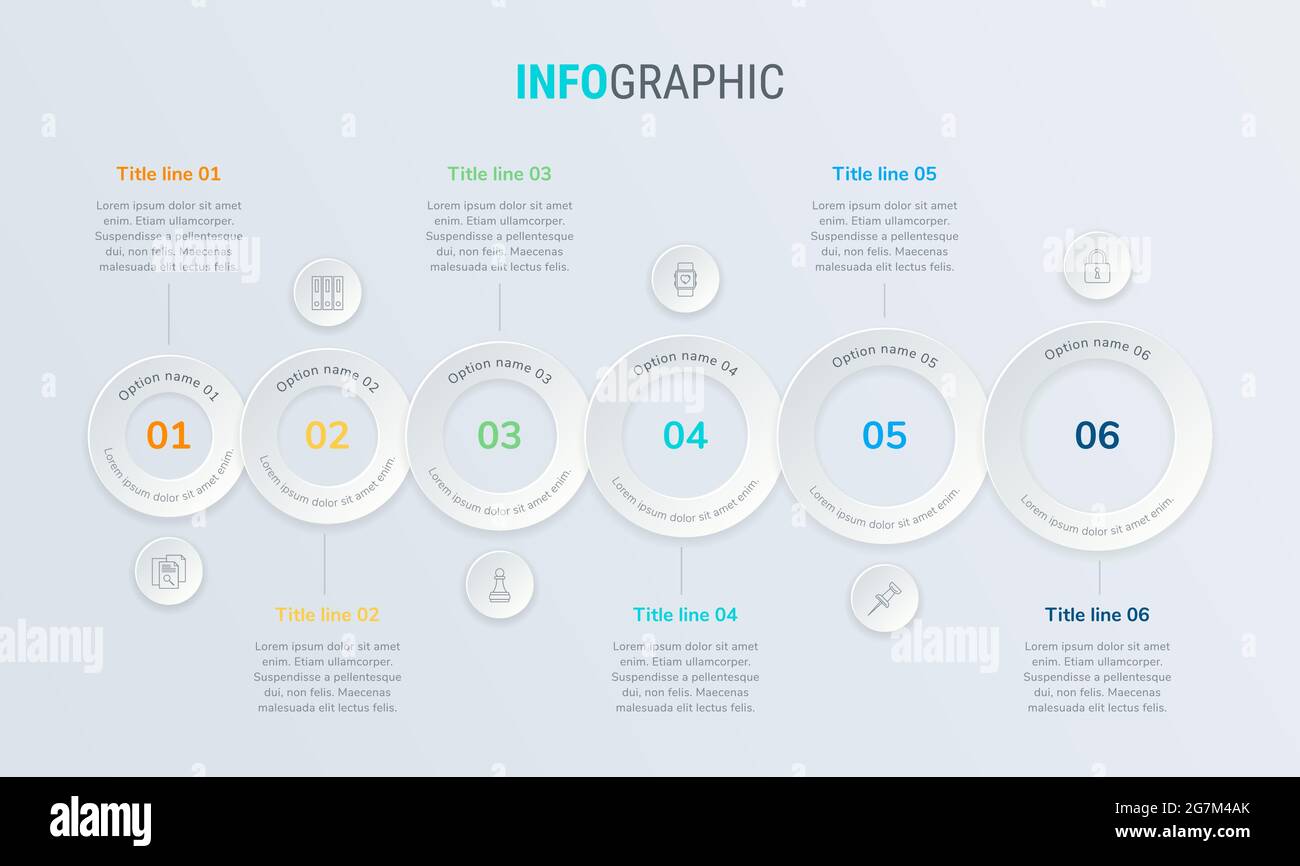 Vector infographics timeline design template with rounded elements ...