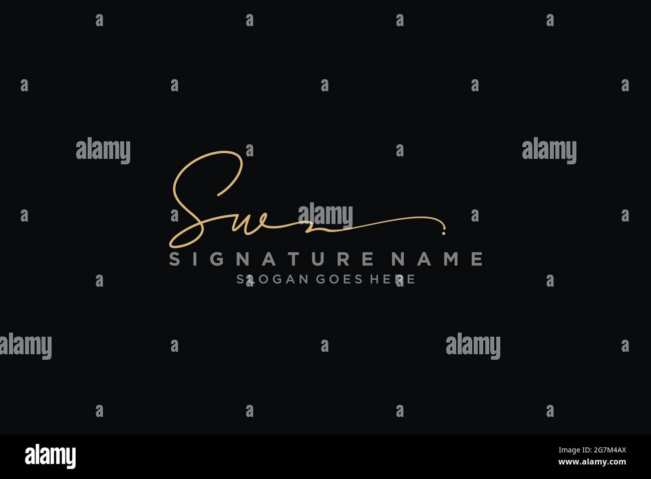 SW Letter Signature Logo Template elegant design logo Sign Symbol ...