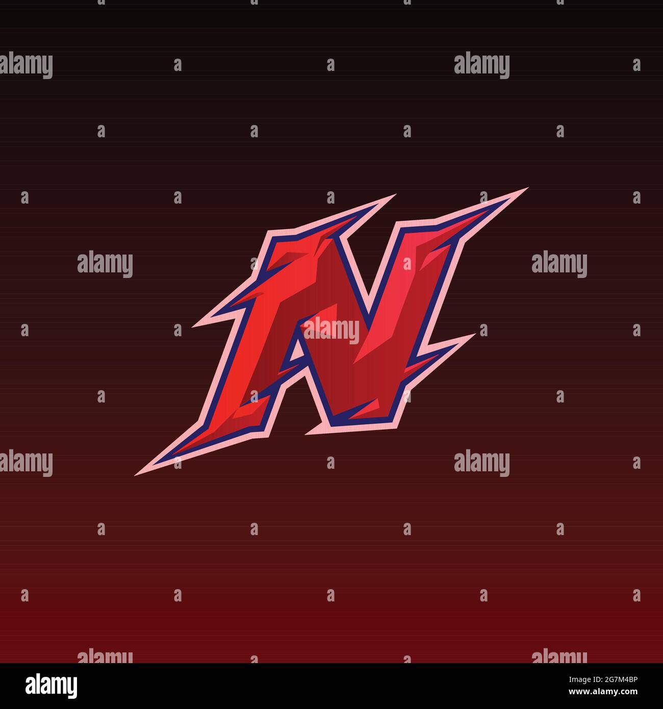 Initial N Gaming Esport Logo Design Template Inspiration Stock Vector ...