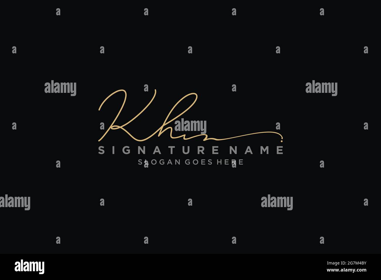 KH Letter Signature Logo Template elegant design logo Sign Symbol ...