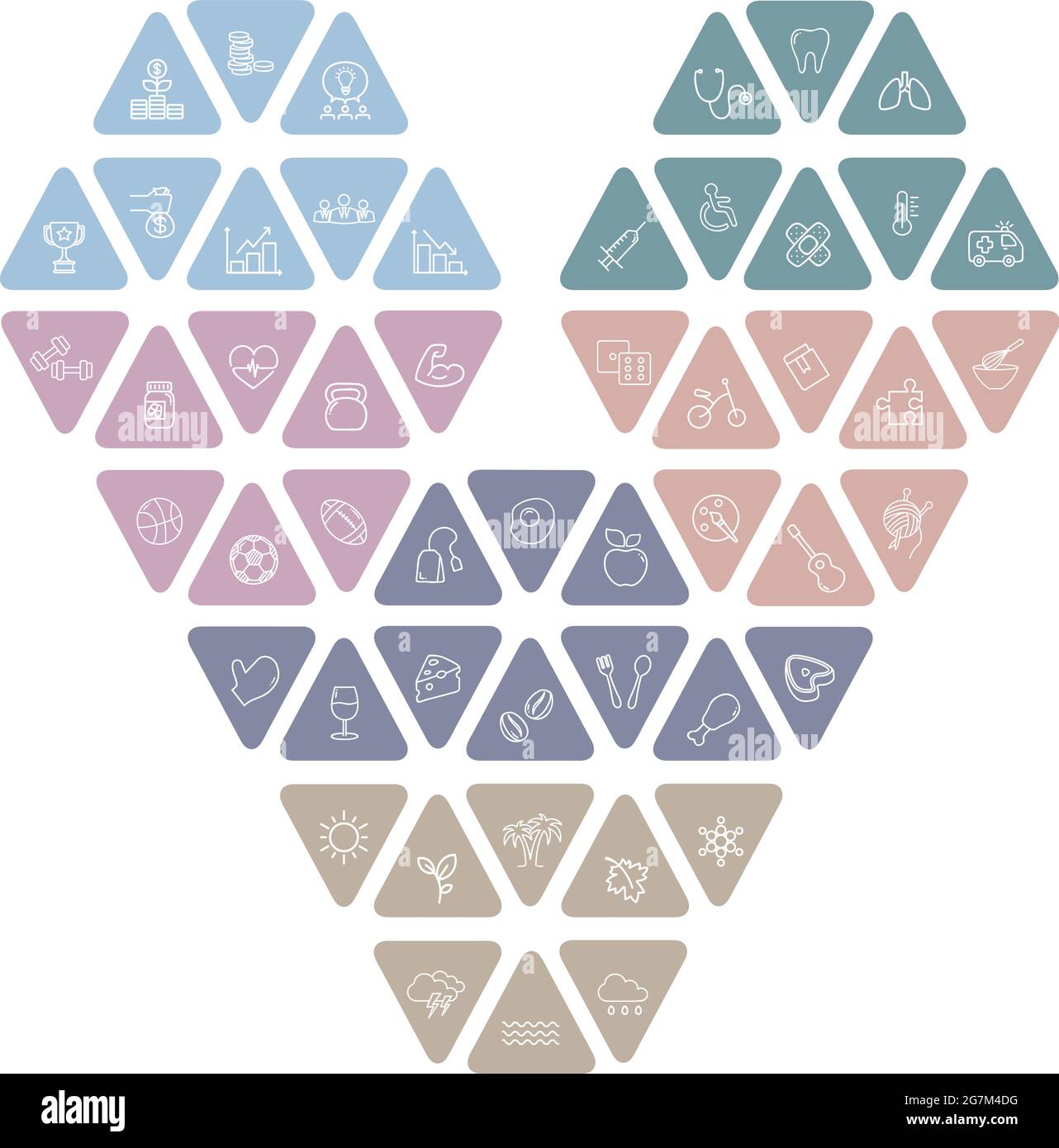 Collection of icons on various topics - Vector illustration Stock ...