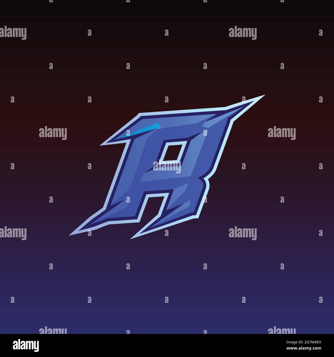 Letter R Esport Logo Design Template Inspiration Stock Vector Image ...