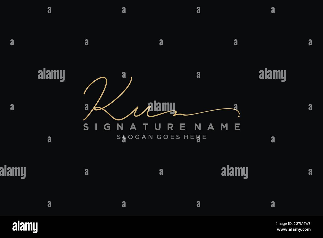 KU Letter Signature Logo Template elegant design logo Sign Symbol ...