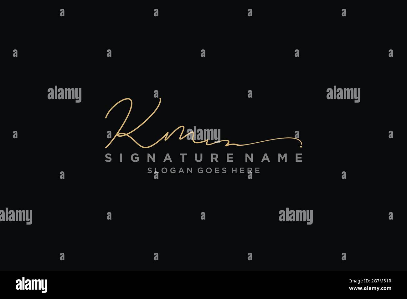 KM Letter Signature Logo Template elegant design logo Sign Symbol ...