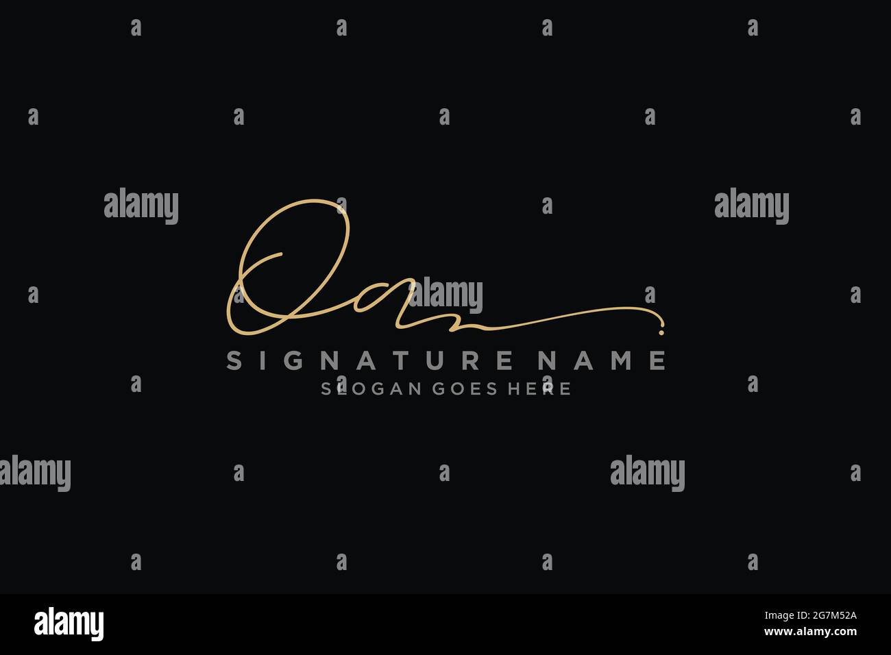 OA Letter Signature Logo Template elegant design logo Sign Symbol ...