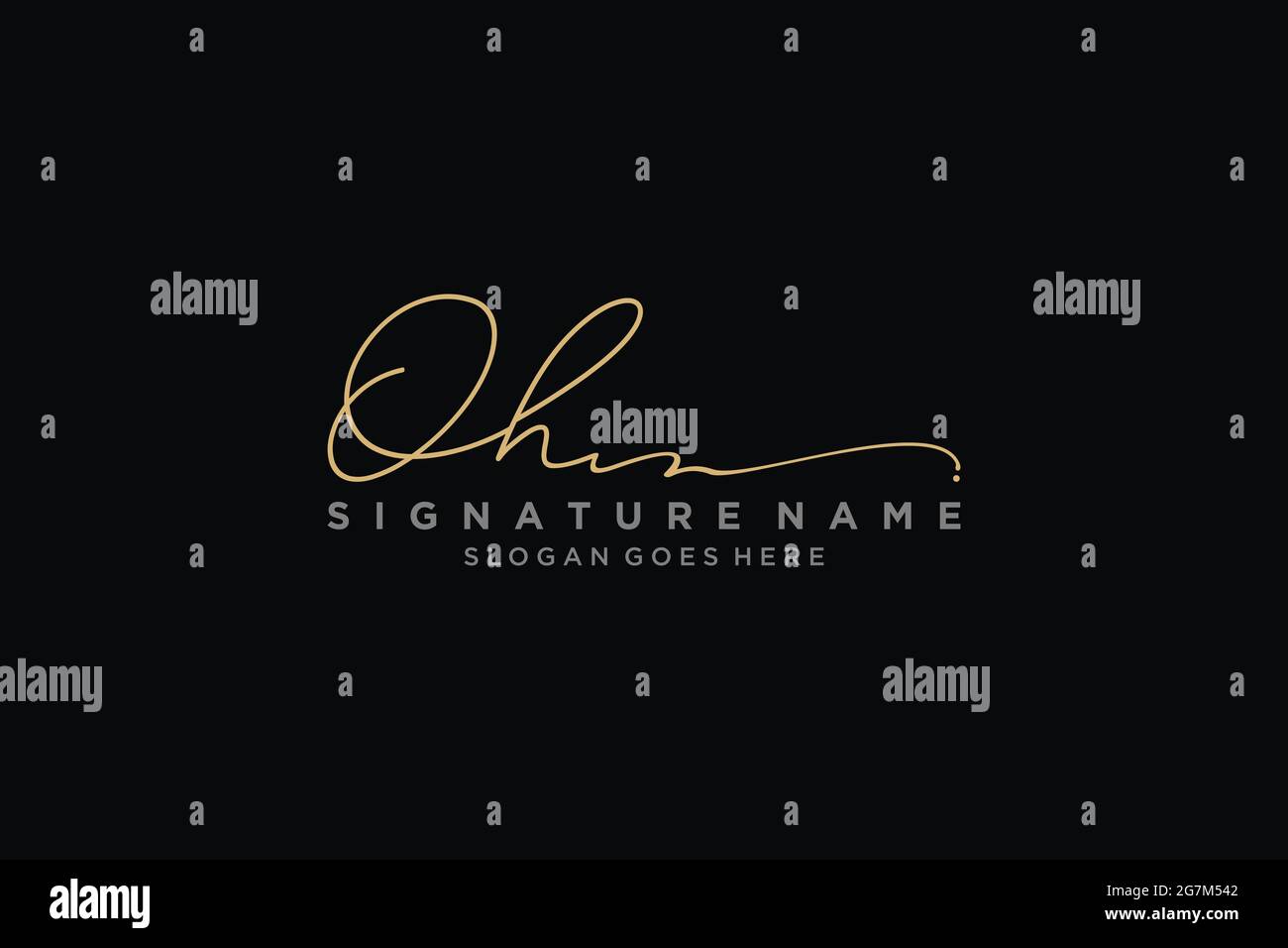 OH Letter Signature Logo Template elegant design logo Sign Symbol ...