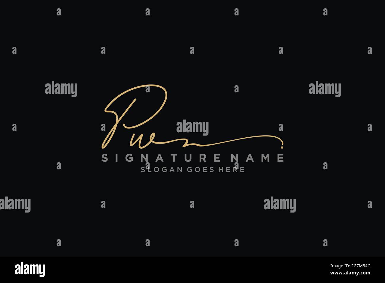 PW Letter Signature Logo Template elegant design logo Sign Symbol ...