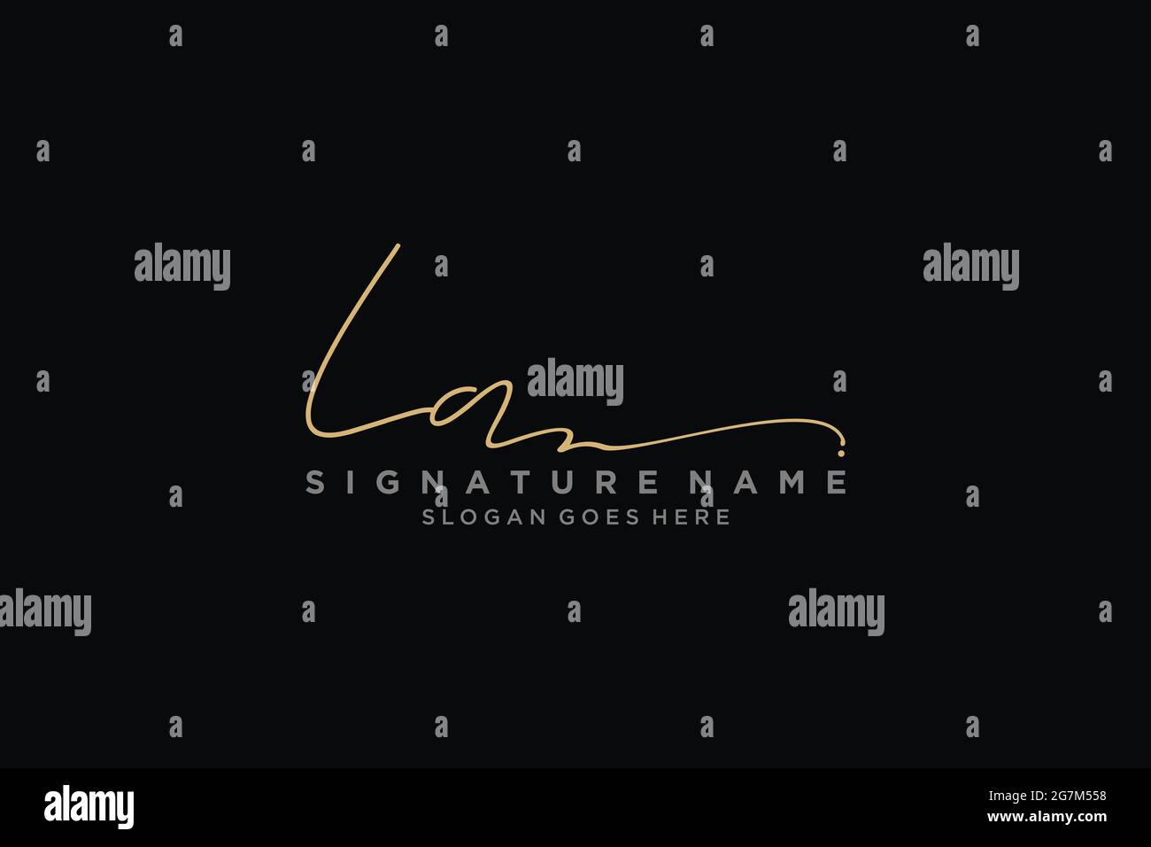 LA Letter Signature Logo Template elegant design logo Sign Symbol ...