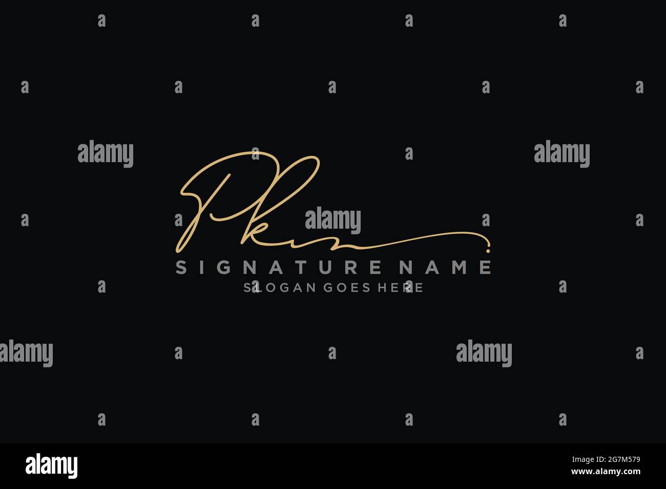 PK Letter Signature Logo Template elegant design logo Sign Symbol ...