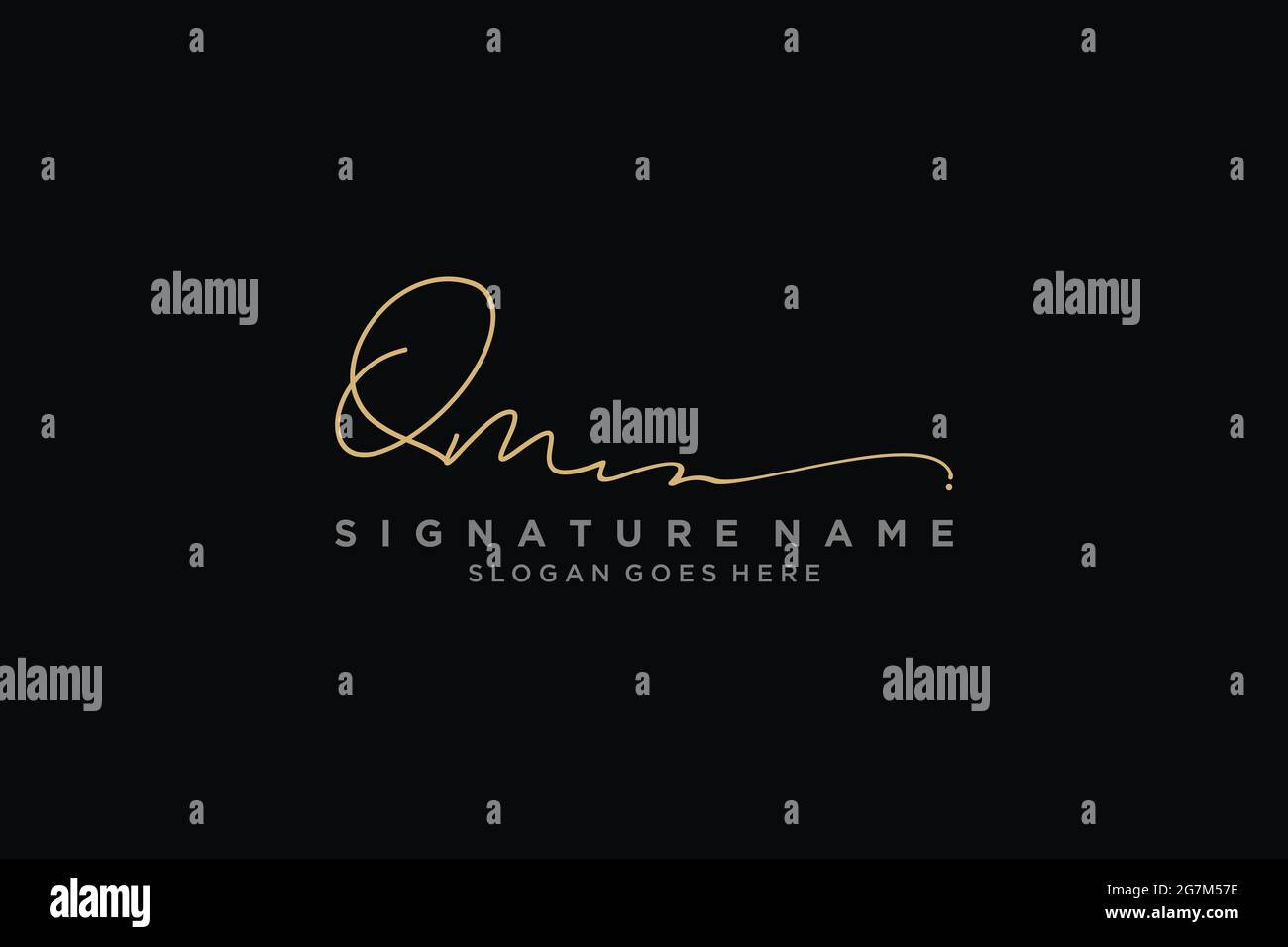 QM Letter Signature Logo Template elegant design logo Sign Symbol ...