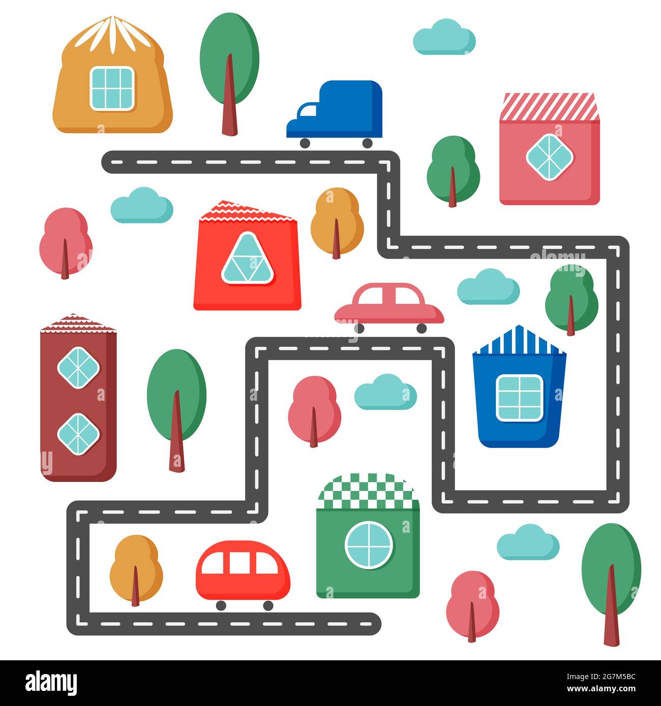 Clip Art Map Of Town