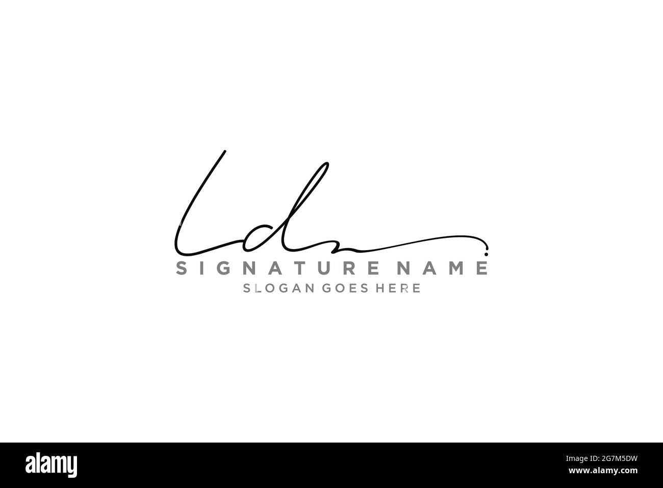 LD Letter Signature Logo Template elegant design logo Sign Symbol ...
