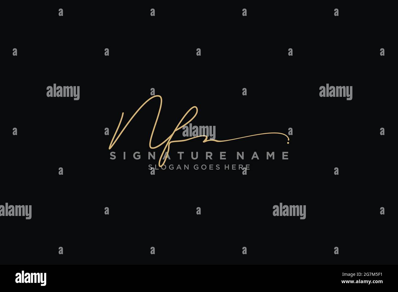 NF Letter Signature Logo Template elegant design logo Sign Symbol ...