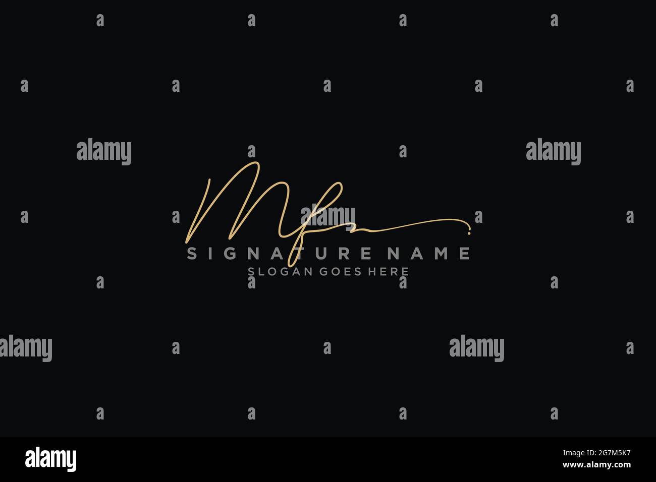 MF Letter Signature Logo Template elegant design logo Sign Symbol ...