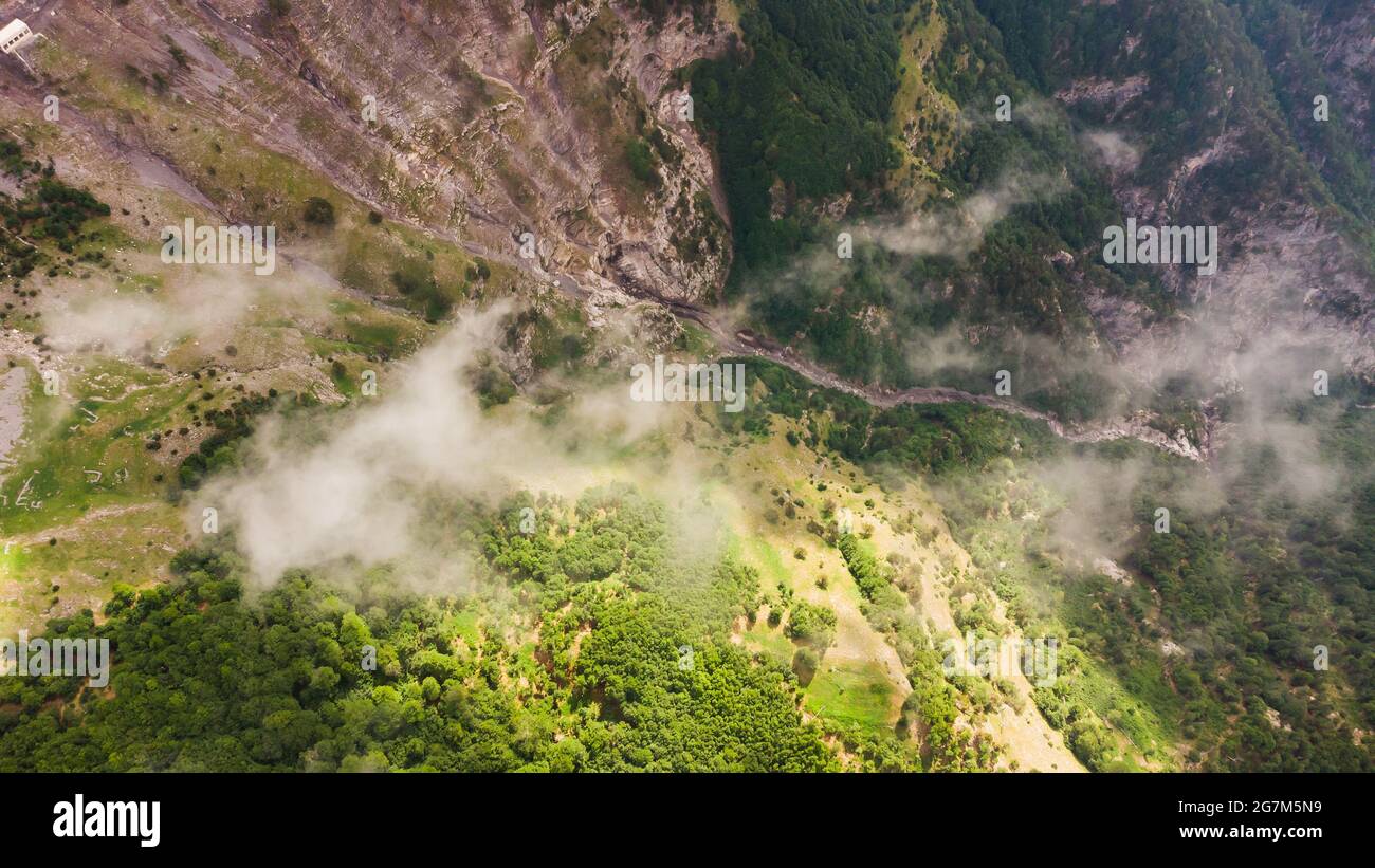 Spring morning at mountains and clouds Stock Photo - Alamy
