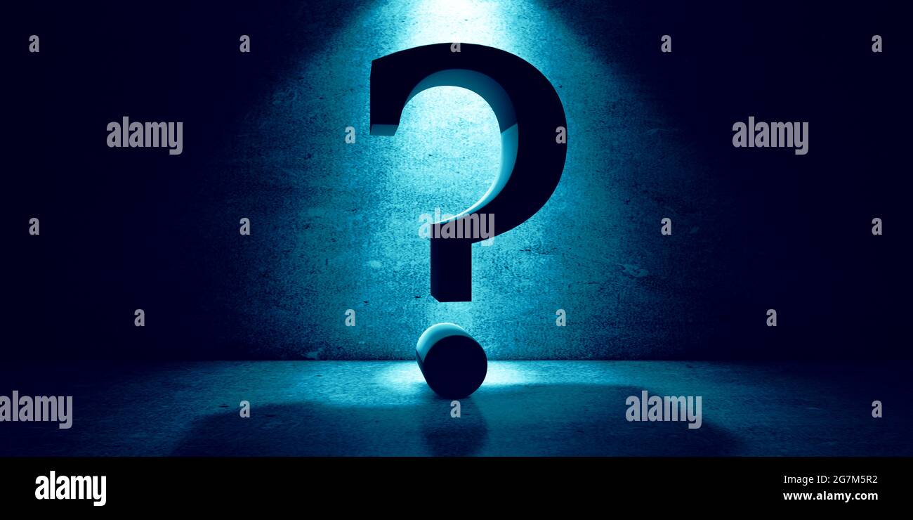 Concept of doubts and questionnaire. Ask and question.3d illustration ...