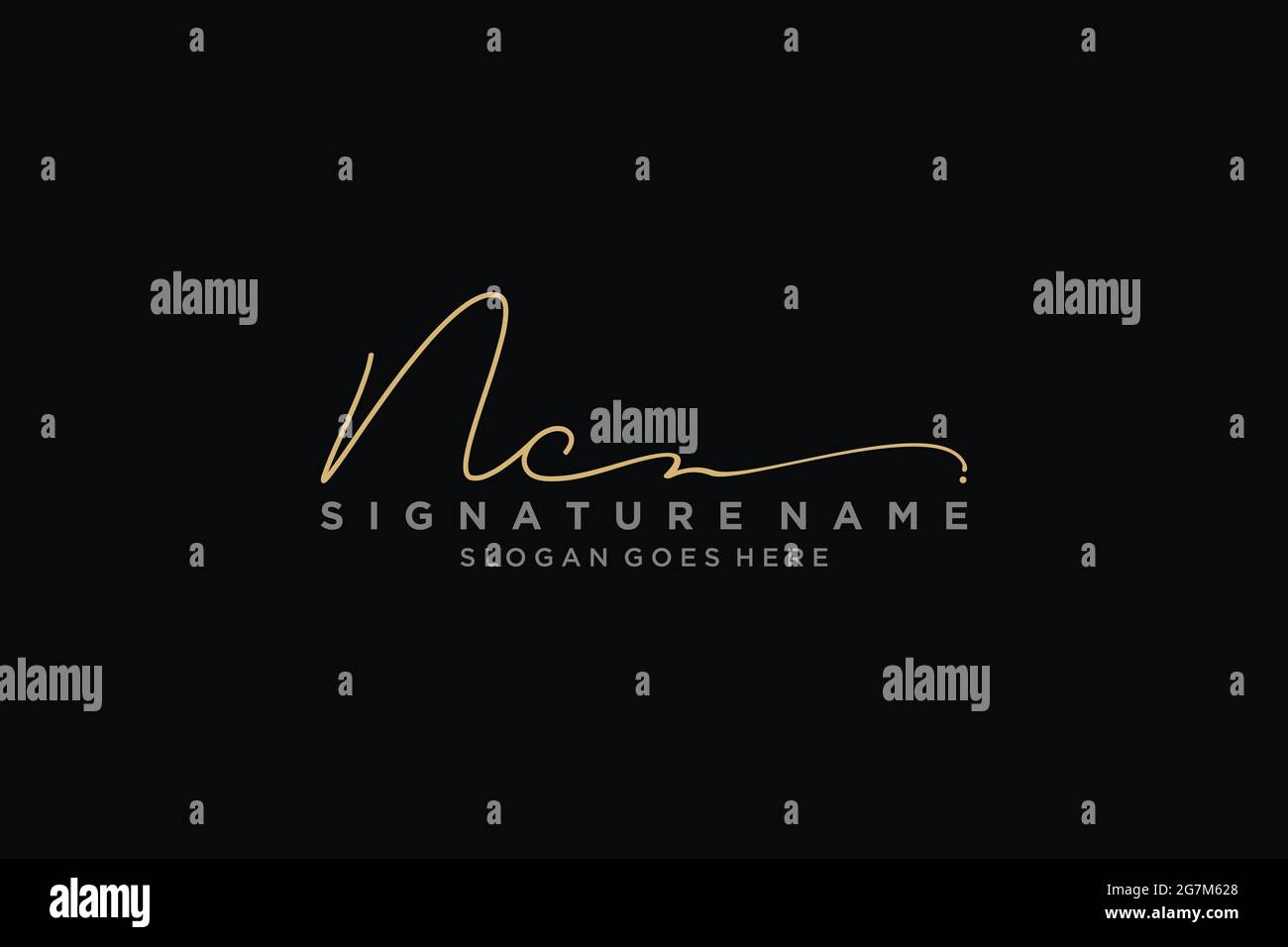 NC Letter Signature Logo Template elegant design logo Sign Symbol ...