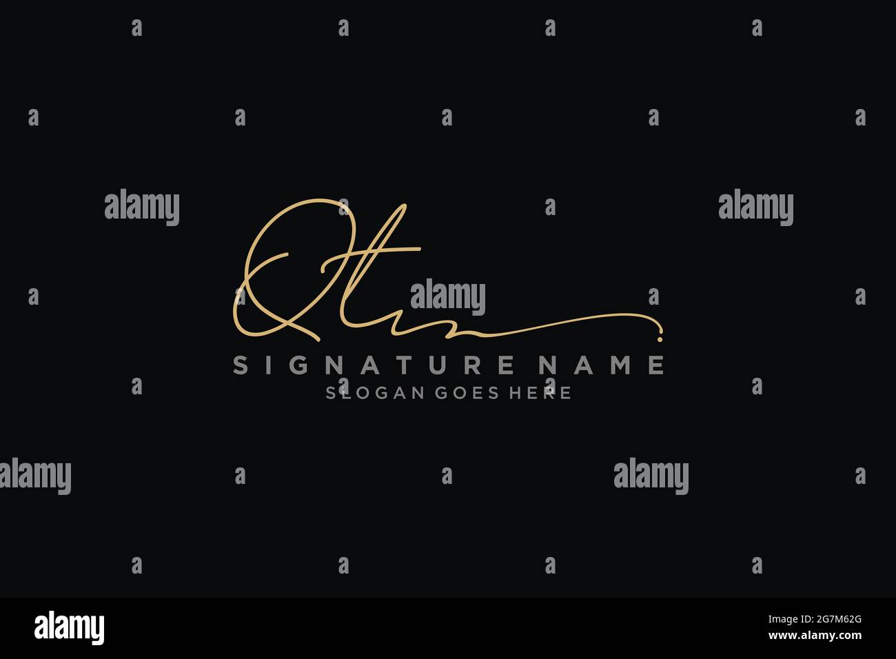 QT Letter Signature Logo Template elegant design logo Sign Symbol ...