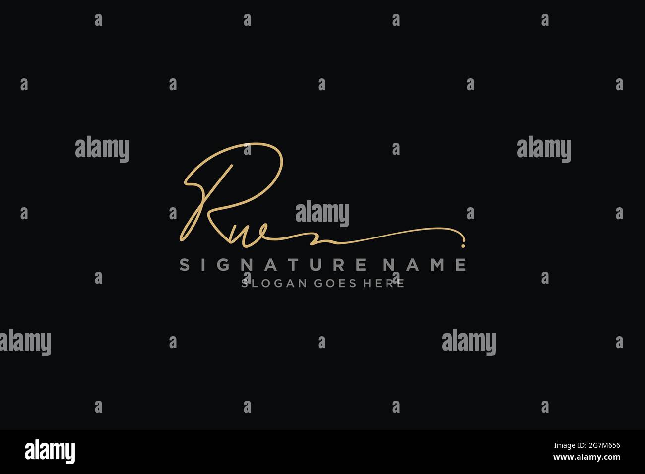 RW Letter Signature Logo Template elegant design logo Sign Symbol ...