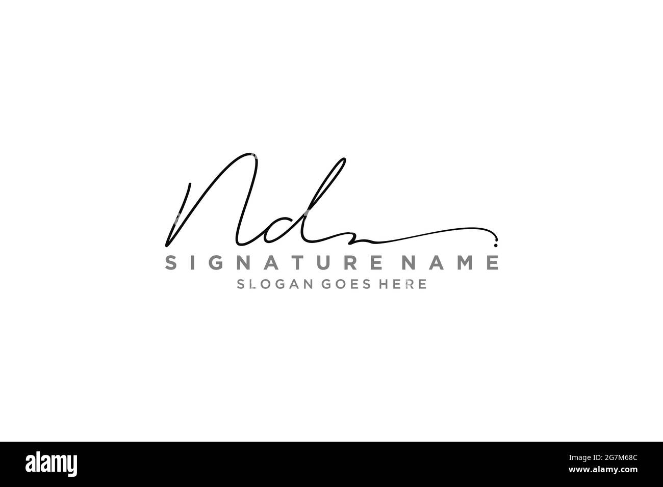 ND Letter Signature Logo Template elegant design logo Sign Symbol ...