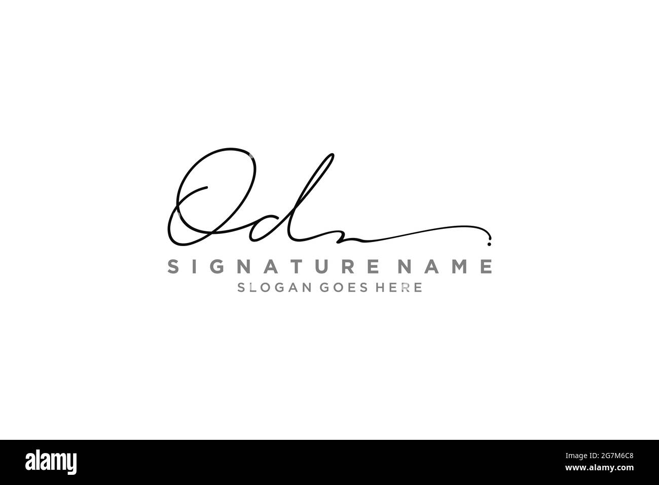 OD Letter Signature Logo Template elegant design logo Sign Symbol ...