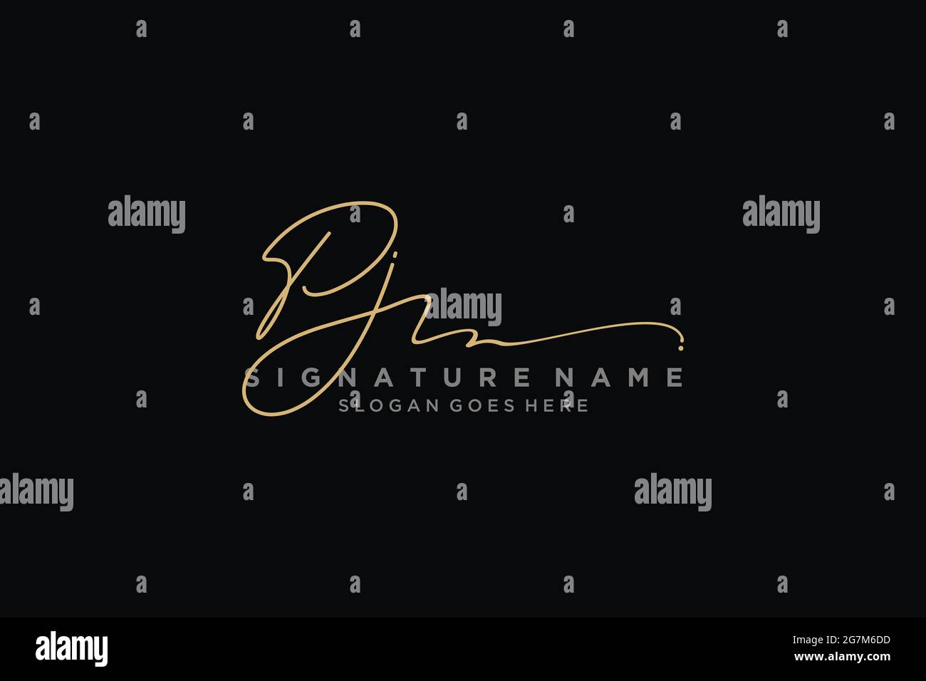 PJ Letter Signature Logo Template elegant design logo Sign Symbol ...