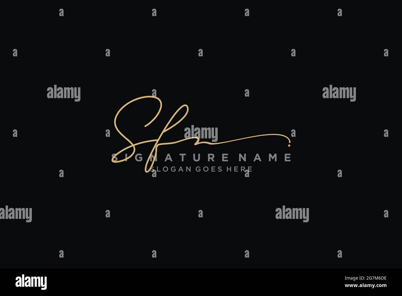 SF Letter Signature Logo Template elegant design logo Sign Symbol ...