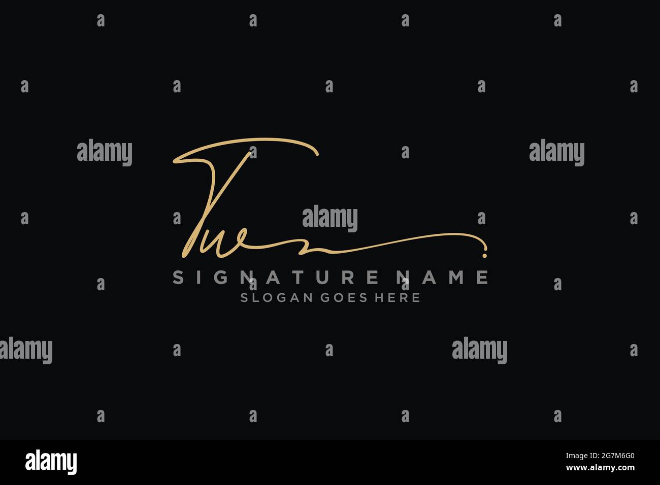 TW Letter Signature Logo Template elegant design logo Sign Symbol ...