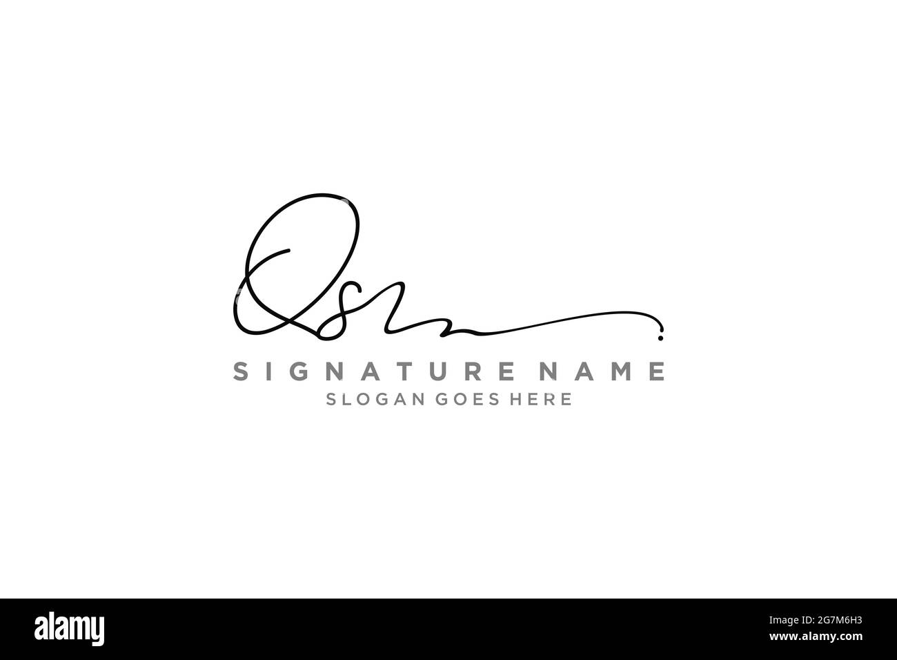 QS Letter Signature Logo Template elegant design logo Sign Symbol ...