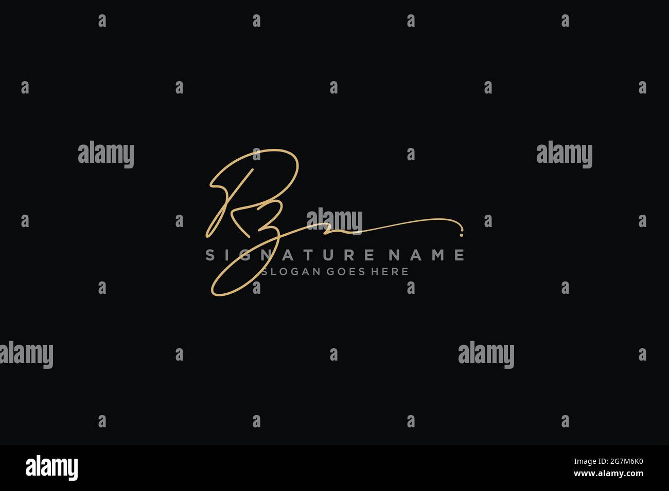 RZ Letter Signature Logo Template elegant design logo Sign Symbol ...