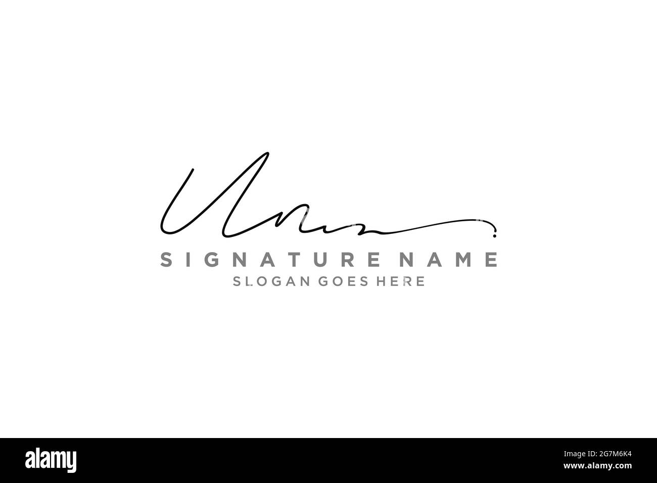 UN Letter Signature Logo Template elegant design logo Sign Symbol ...