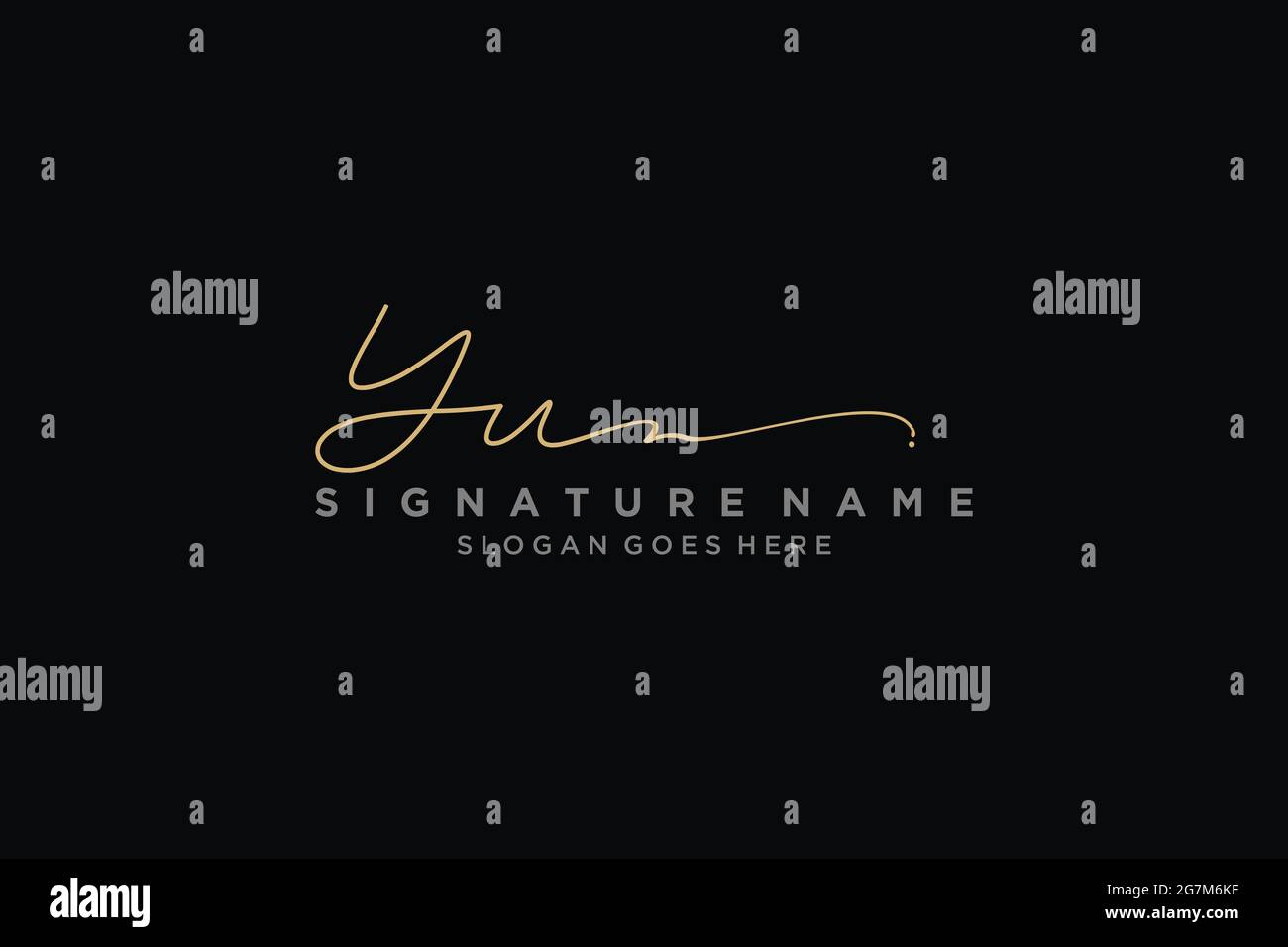 YU Letter Signature Logo Template elegant design logo Sign Symbol ...