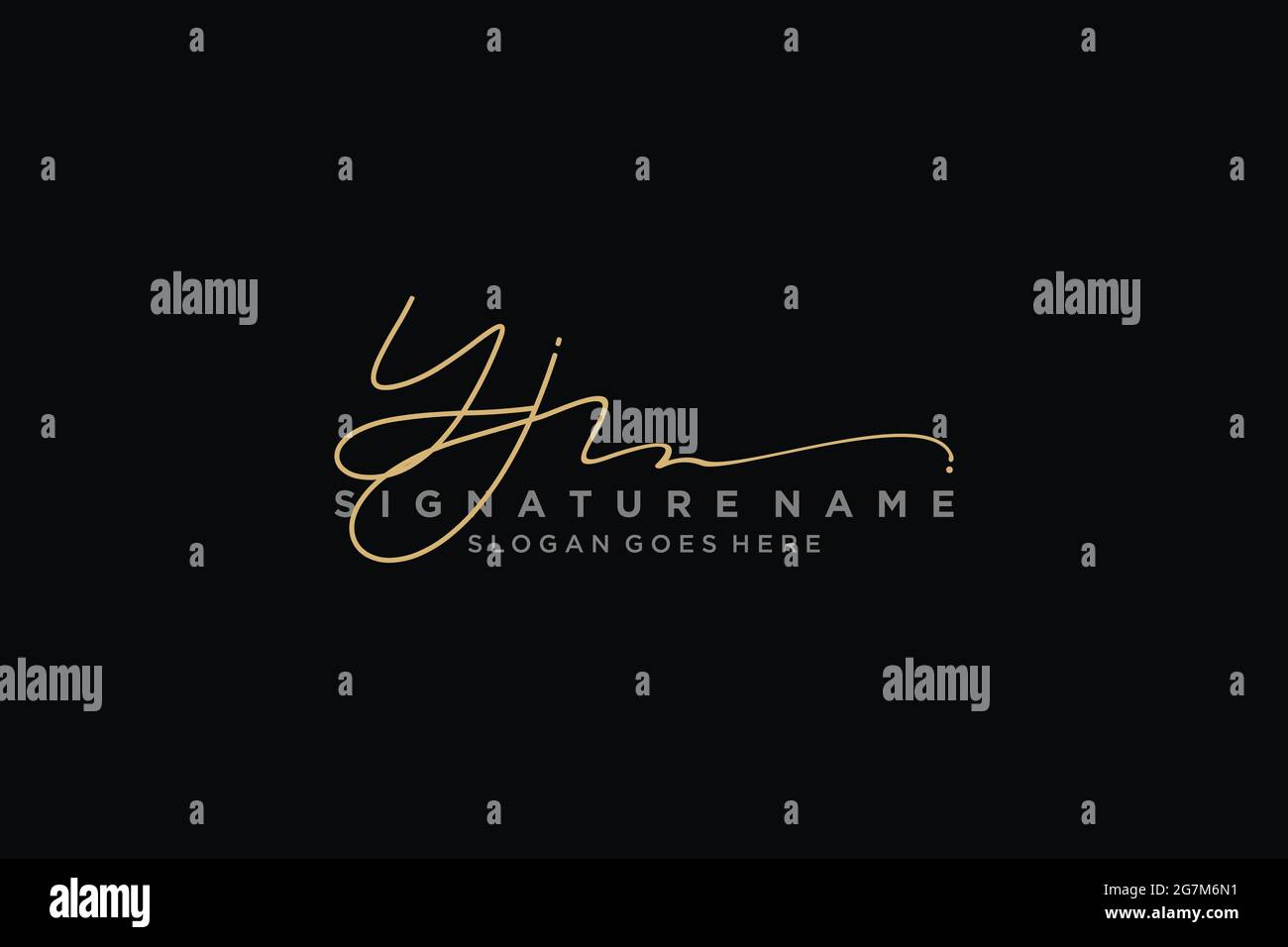 YJ Letter Signature Logo Template elegant design logo Sign Symbol ...