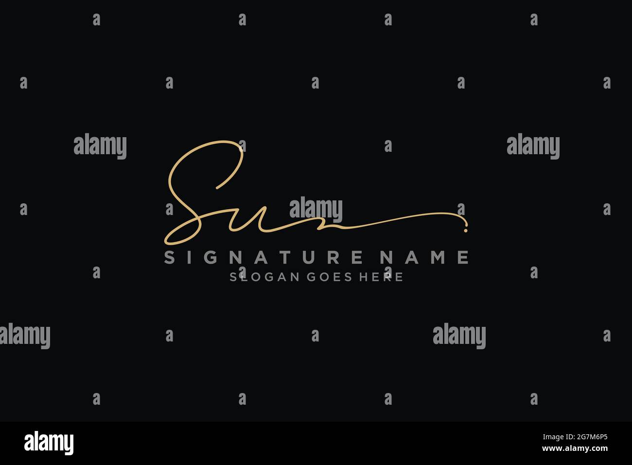 SU Letter Signature Logo Template elegant design logo Sign Symbol ...