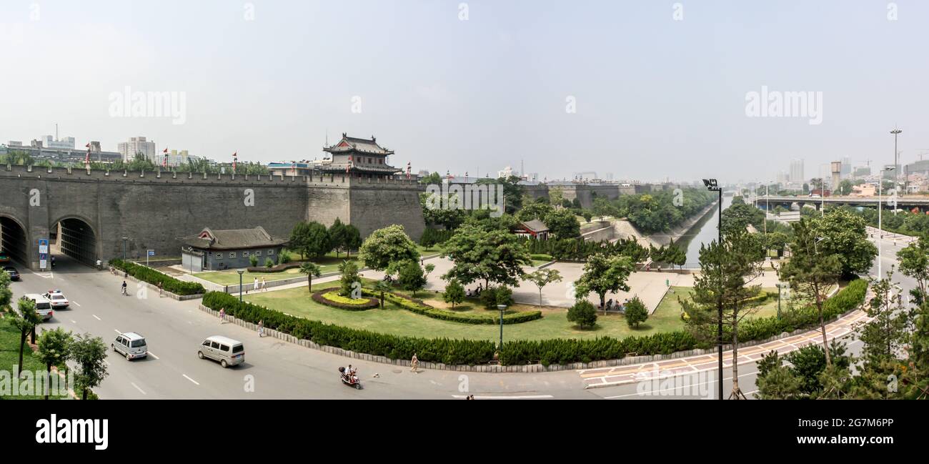 Aerial view of the streets in Xi'an, China Stock Photo - Alamy